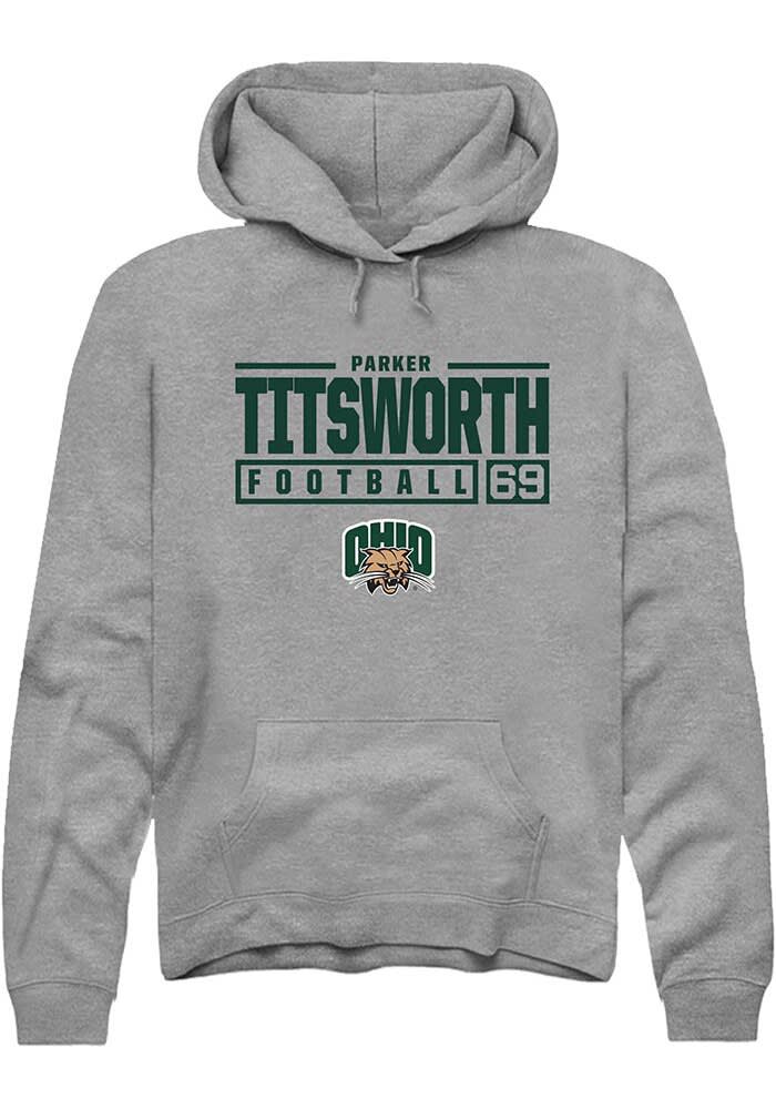 Parker Titsworth Ohio Bobcats Mens GRAPHITE NIL Stacked Box Hoodie ...