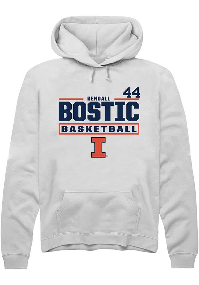 Kendall Bostic Mens GRAPHITE Illinois Fighting Illini NIL Stacked Box ...