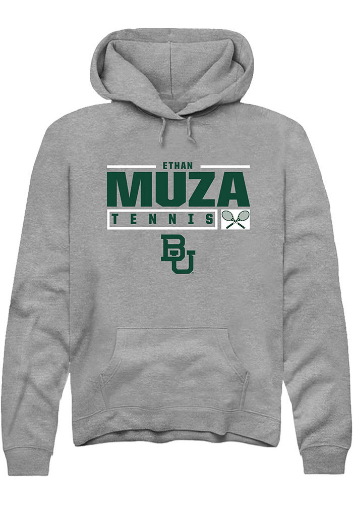 Ethan Muza Baylor Bears Mens GRAPHITE NIL Stacked Box Hoodie - 2476013184