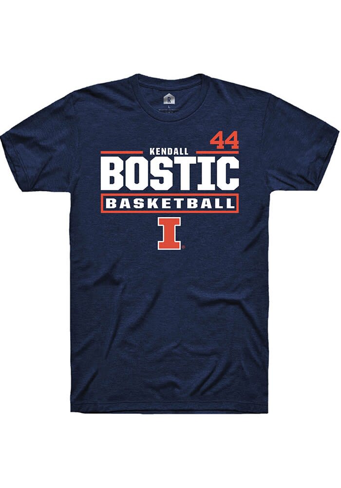 Kendall Bostic DARKGREY Illinois Fighting Illini NIL Stacked Box Short ...