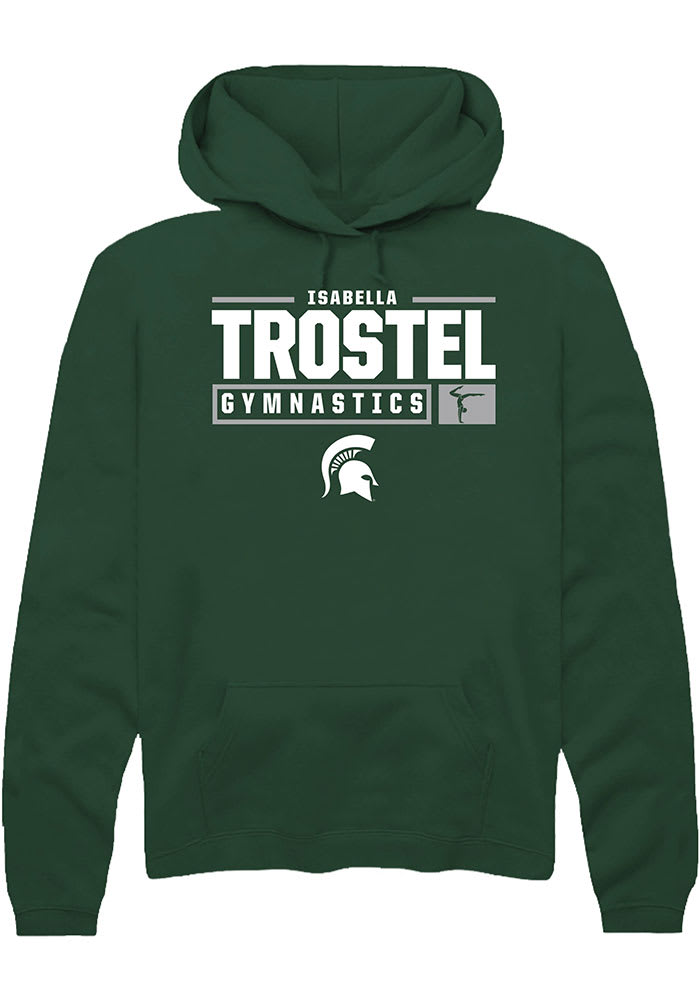 Isabella Trostel Michigan State Spartans Mens DARKGREEN NIL Stacked Box ...