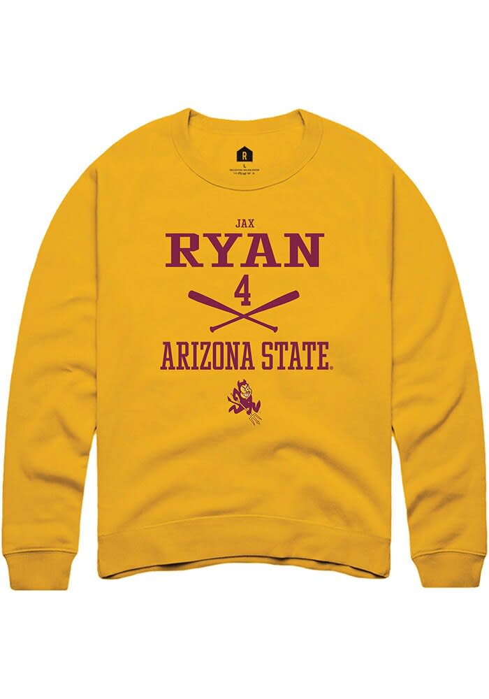 Jax Ryan Arizona State Sun Devils Mens GOLD NIL Sport Icon Crew ...