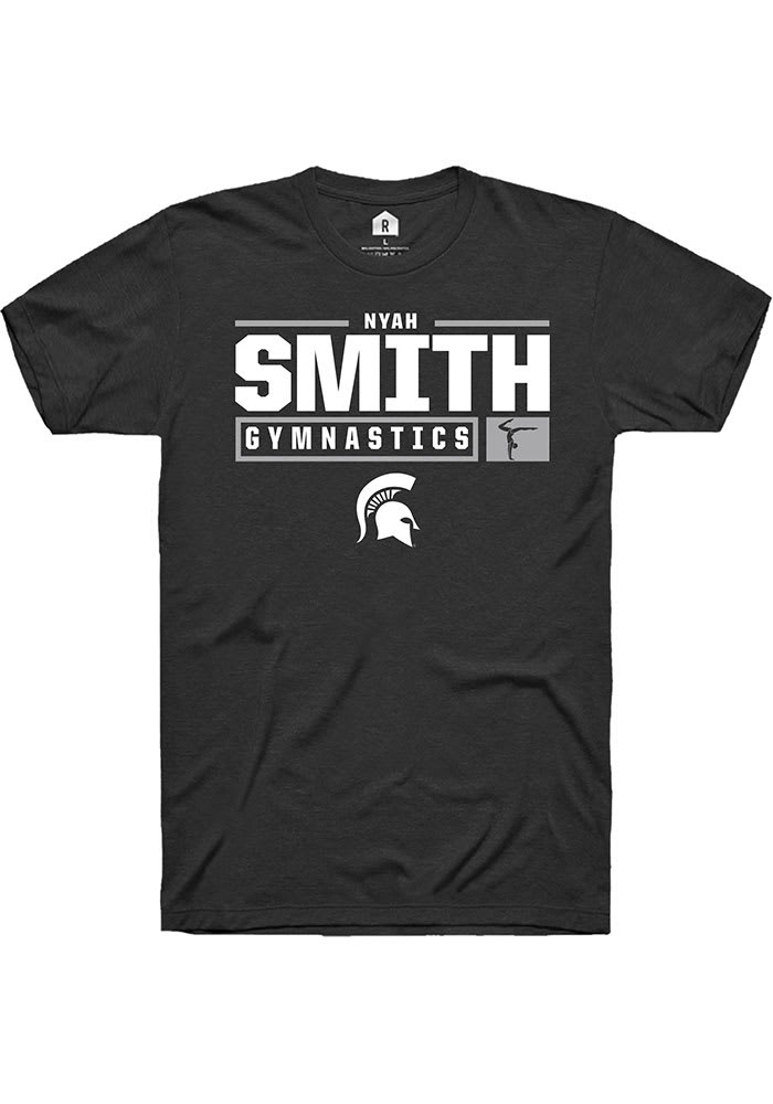 Nyah Smith Michigan State Spartans Rally BLACK NIL Stacked Box Short ...