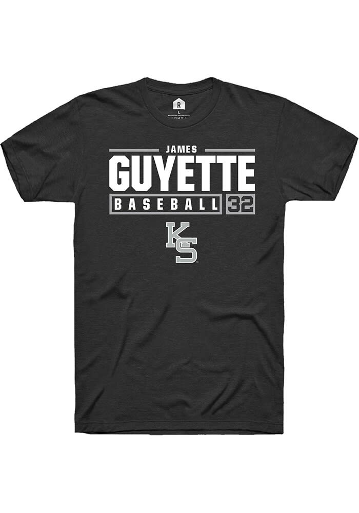 James Guyette K-State Wildcats Rally BLACK NIL Stacked Box Short Sleeve ...