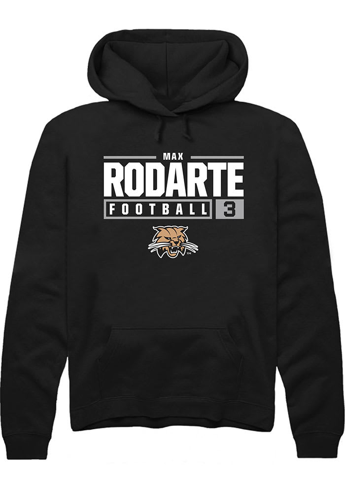Max Rodarte Ohio Bobcats Mens BLACK NIL Stacked Box Hoodie - 2476020149