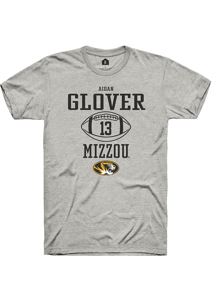Aidan Glover Missouri Tigers Rally ASH NIL Sport Icon Short Sleeve T ...