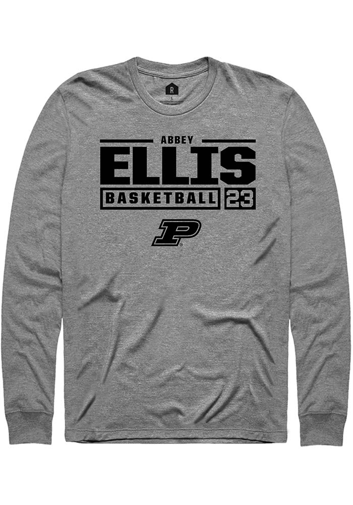 Abbey Ellis Purdue Boilermakers Rally GRAPHITE NIL Stacked Box Long ...