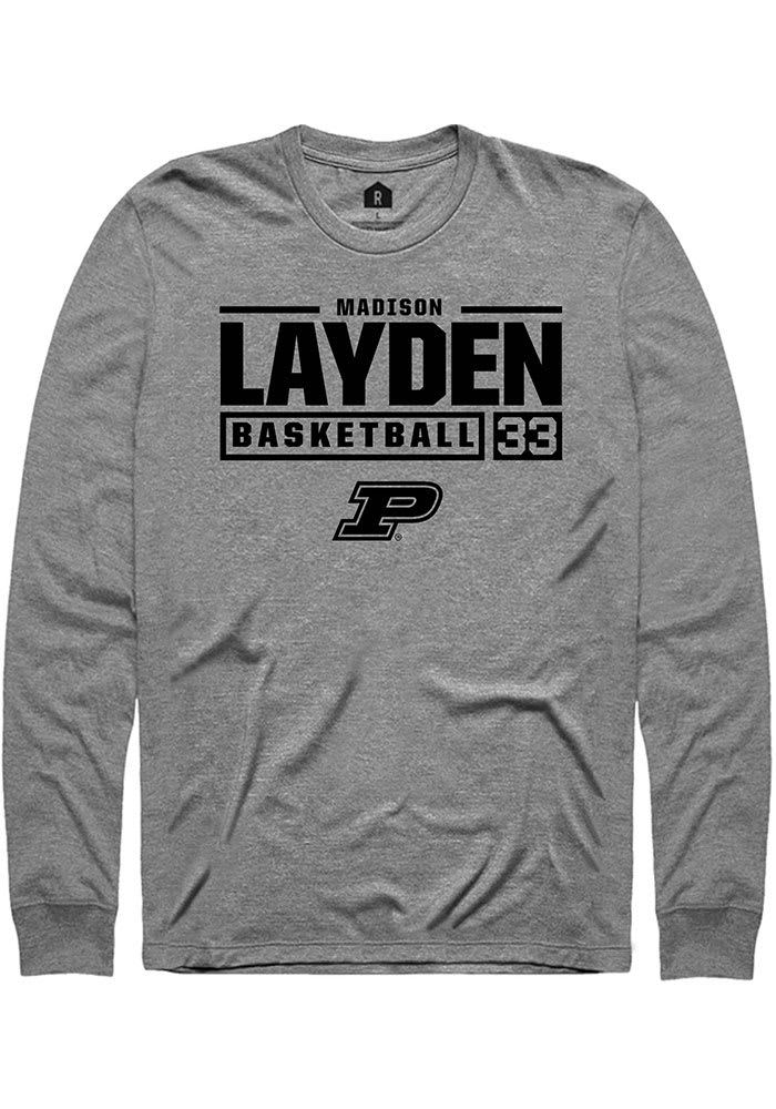 Madison Layden Purdue Boilermakers Rally GRAPHITE NIL Stacked Box Long ...