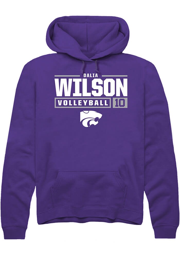 Dalia Wilson K-State Wildcats Mens PURPLE NIL Stacked Box Hoodie ...