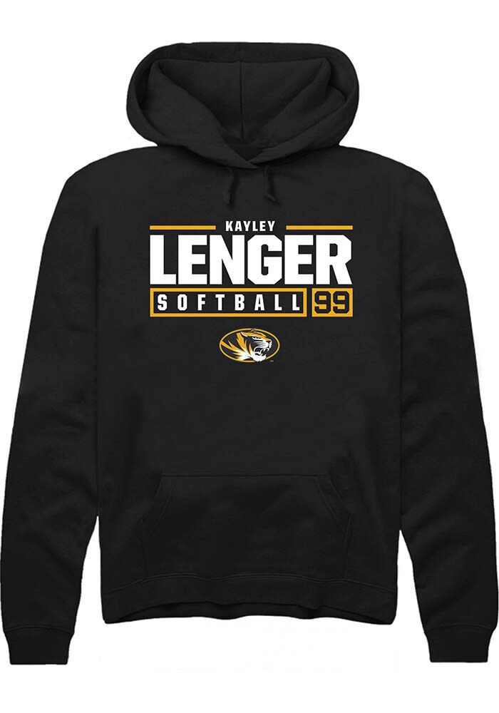 Kayley Lenger Missouri Tigers Mens BLACK NIL Stacked Box Hoodie ...