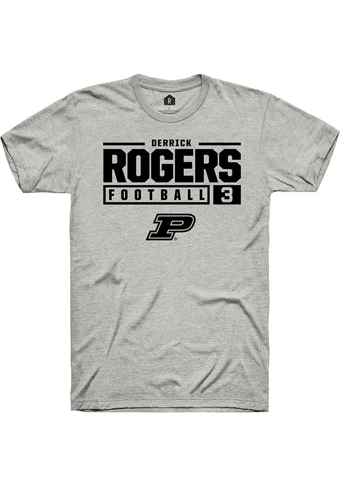 Derrick Rogers Purdue Boilermakers Rally ASH NIL Stacked Box Short ...
