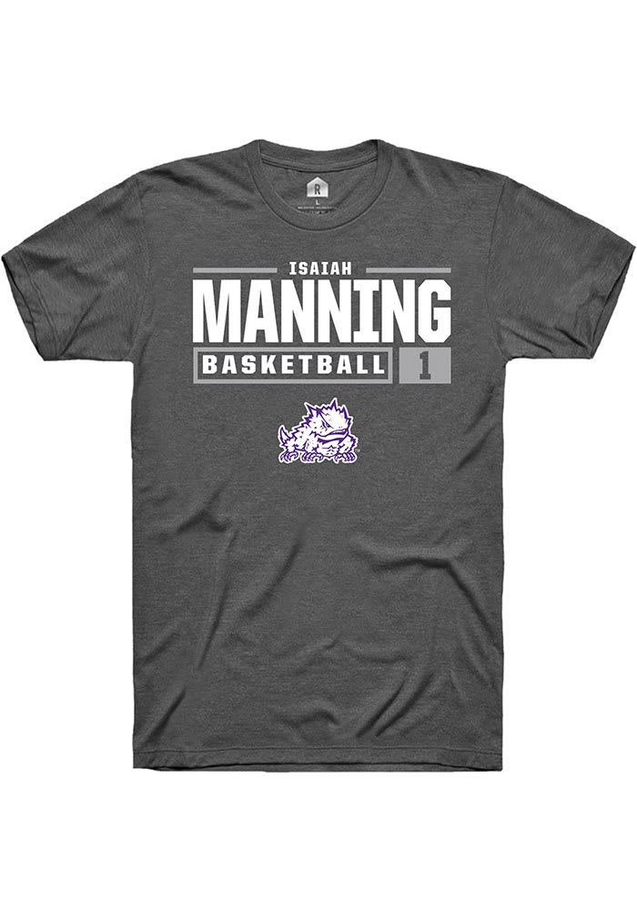 Isaiah Manning TCU Horned Frogs Rally DARKGREY NIL Stacked Box Short ...