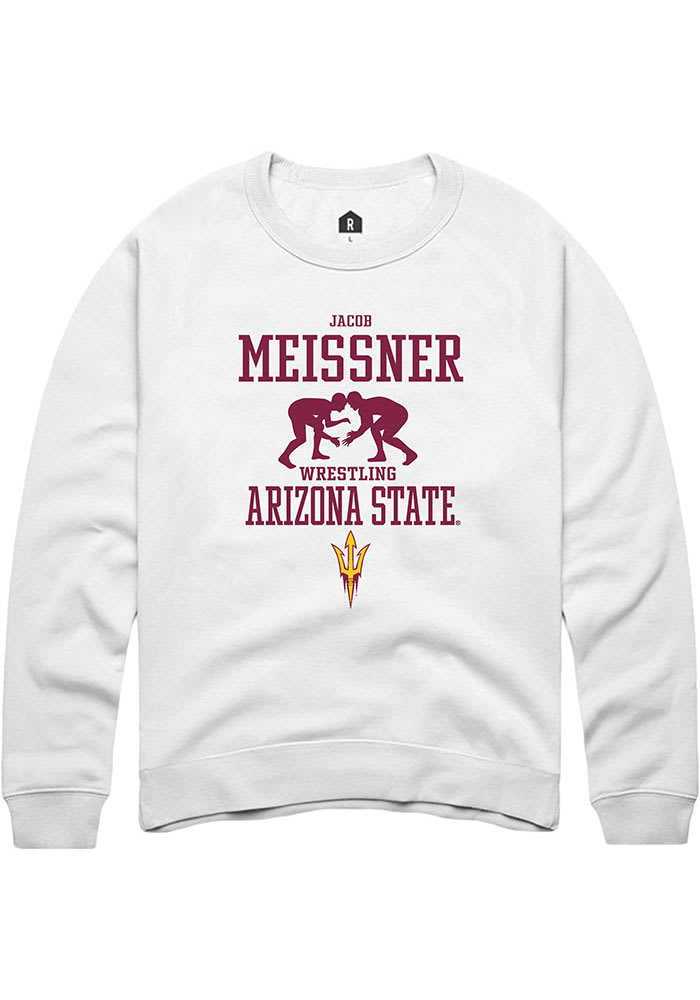 Jacob Meissner Arizona State Sun Devils Mens White NIL Sport Icon Crew ...