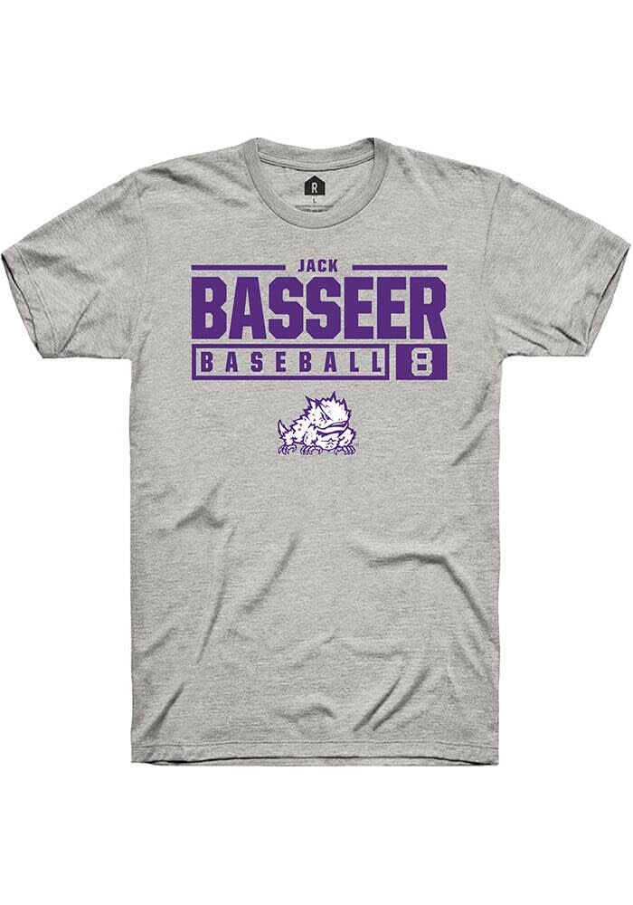 Jack Basseer TCU Horned Frogs Rally ASH NIL Stacked Box Short Sleeve T ...