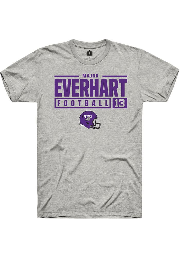 Major Everhart TCU Horned Frogs Rally ASH NIL Stacked Box Short Sleeve ...