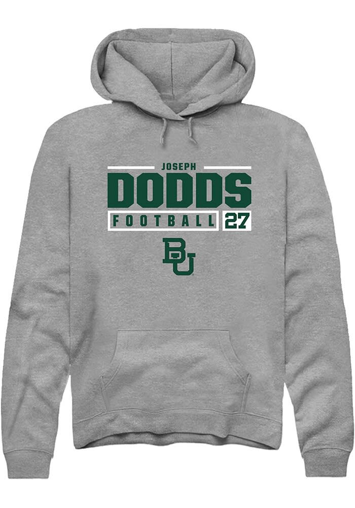 Joseph Dodds Baylor Bears Mens GRAPHITE NIL Stacked Box Hoodie - 2476036983