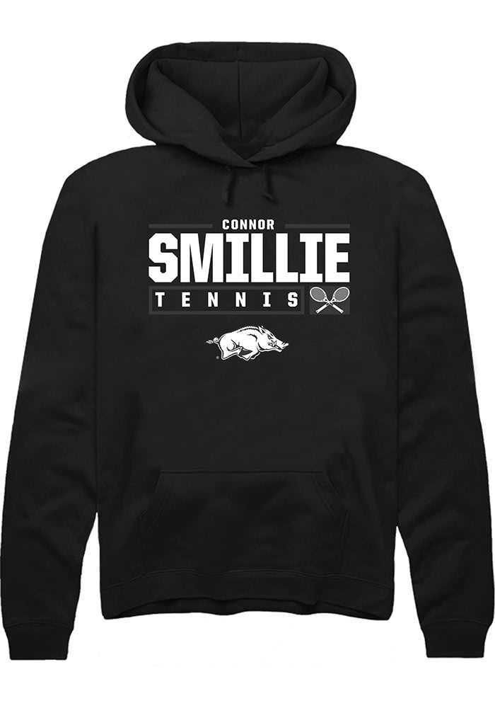 Connor Smillie Arkansas Razorbacks Mens BLACK NIL Stacked Box Hoodie ...