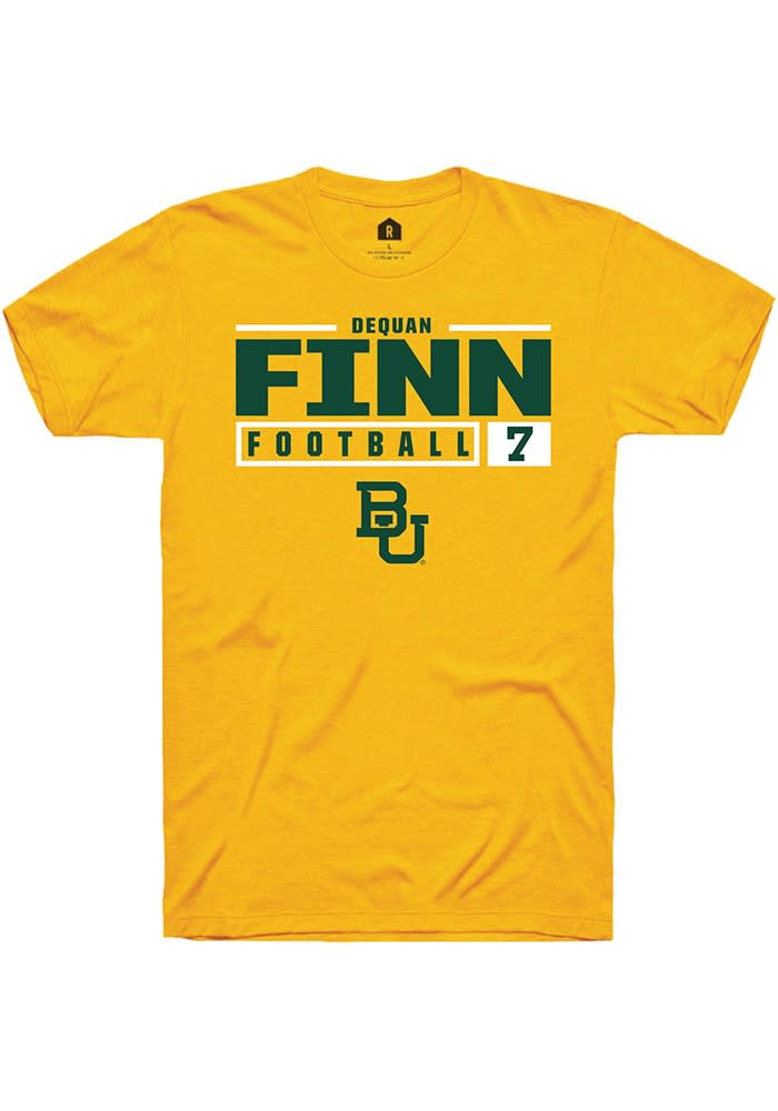 Dequan Finn Baylor Bears Rally GOLD NIL Stacked Box Short Sleeve T ...