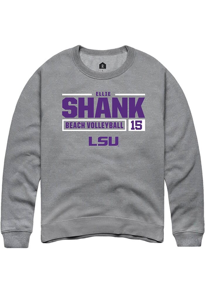 Ellie Shank LSU Tigers Mens GRAPHITE NIL Stacked Box Crew Sweatshirt ...