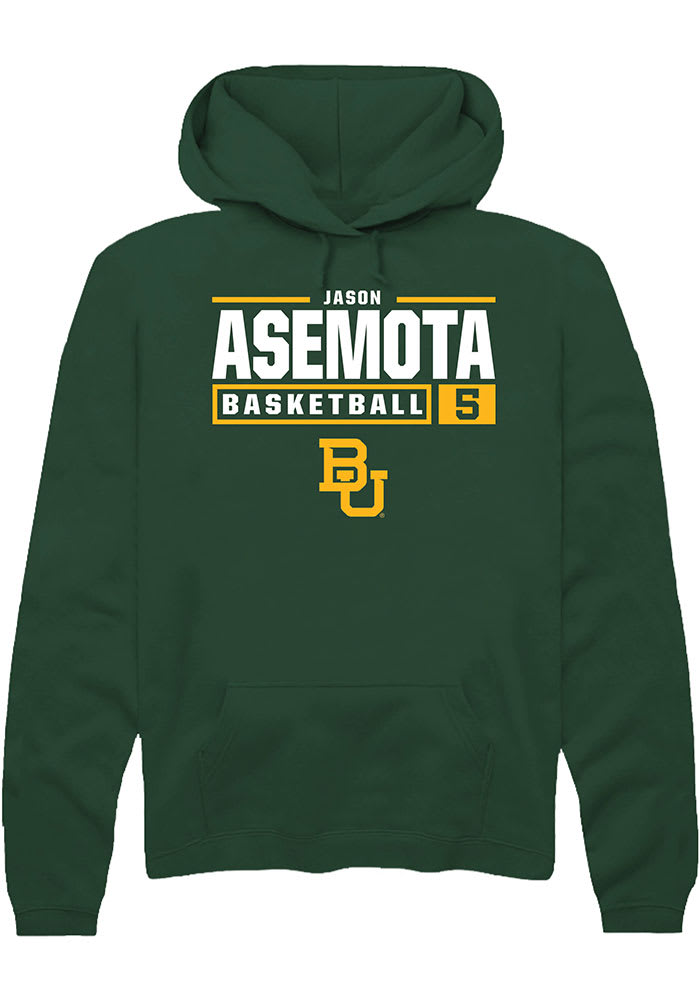 Jason Asemota Baylor Bears Mens DARKGREEN NIL Stacked Box Hoodie ...