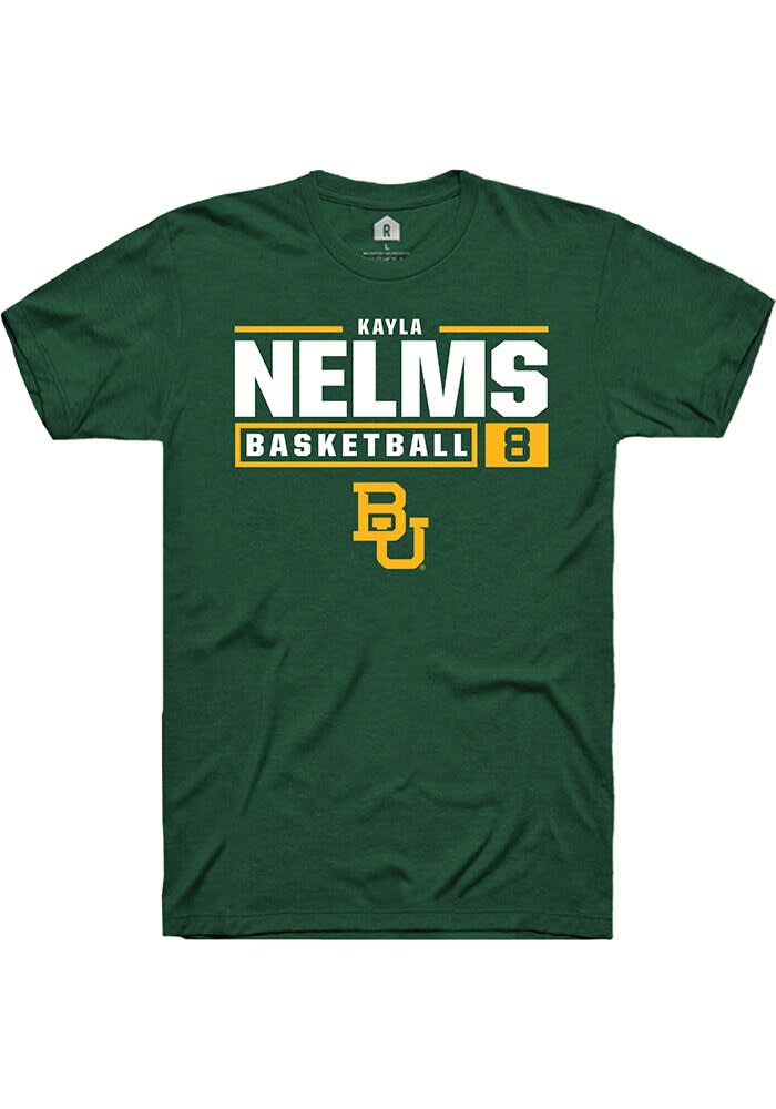 Kayla Nelms Baylor Bears Rally DARKGREEN NIL Stacked Box Short Sleeve T ...