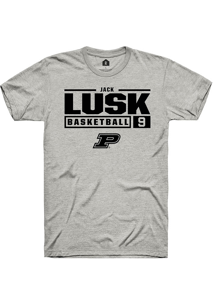 Jack Lusk Purdue Boilermakers Rally ASH NIL Stacked Box Short Sleeve T ...