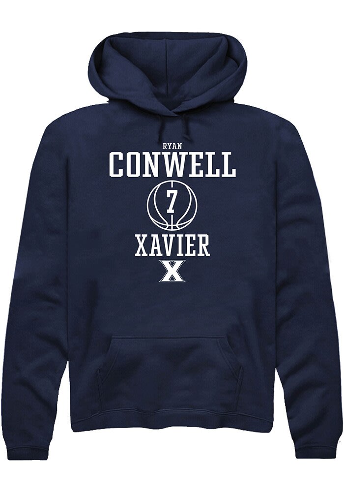 Ryan Conwell Xavier Musketeers Mens NAVY NIL Sport Icon Hoodie - 2476047973