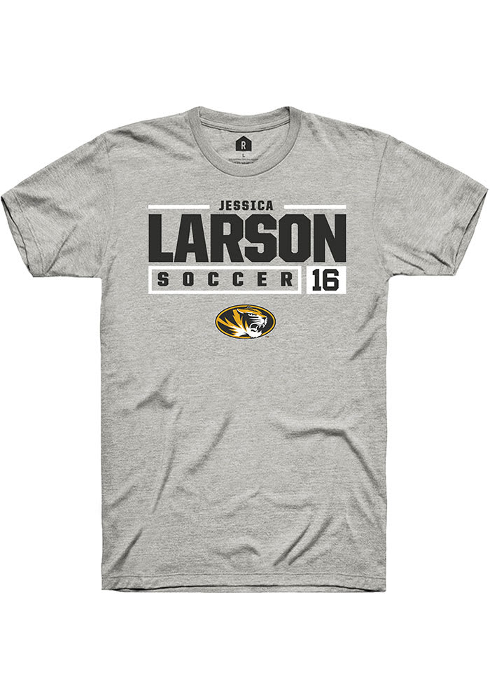 Jessica Larson Missouri Tigers Rally ASH NIL Stacked Box Short Sleeve T ...