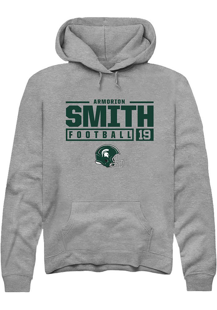 Armorion Smith Mens GRAPHITE Michigan State Spartans NIL Stacked Box ...