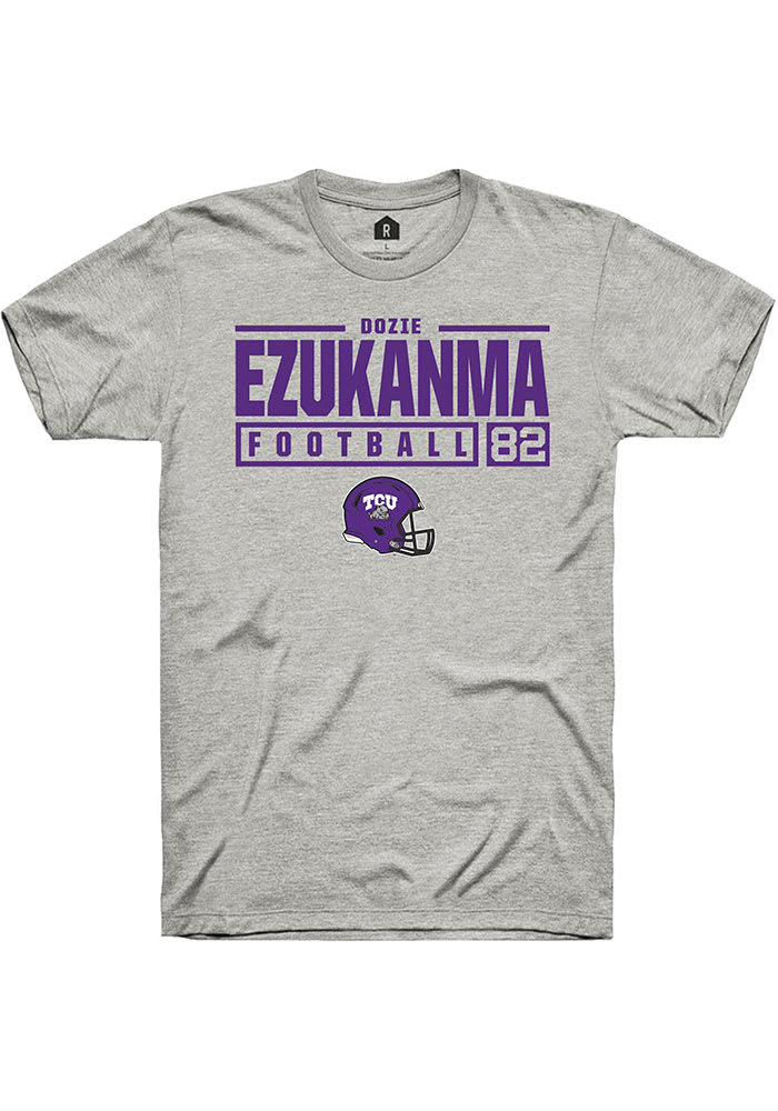 Dozie Ezukanma TCU Horned Frogs Rally ASH NIL Stacked Box Short Sleeve ...