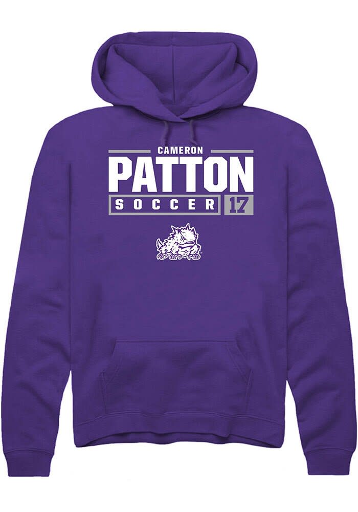 Cameron Patton TCU Horned Frogs Mens PURPLE NIL Stacked Box Hoodie ...
