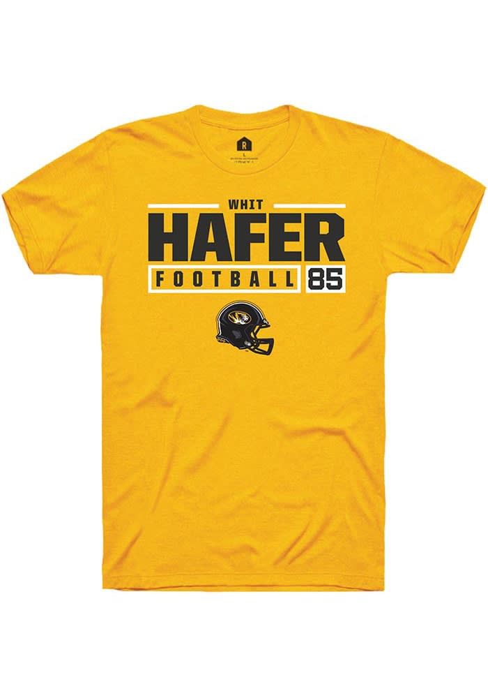 Whit Hafer Missouri Tigers Rally GOLD NIL Stacked Box Short Sleeve T ...
