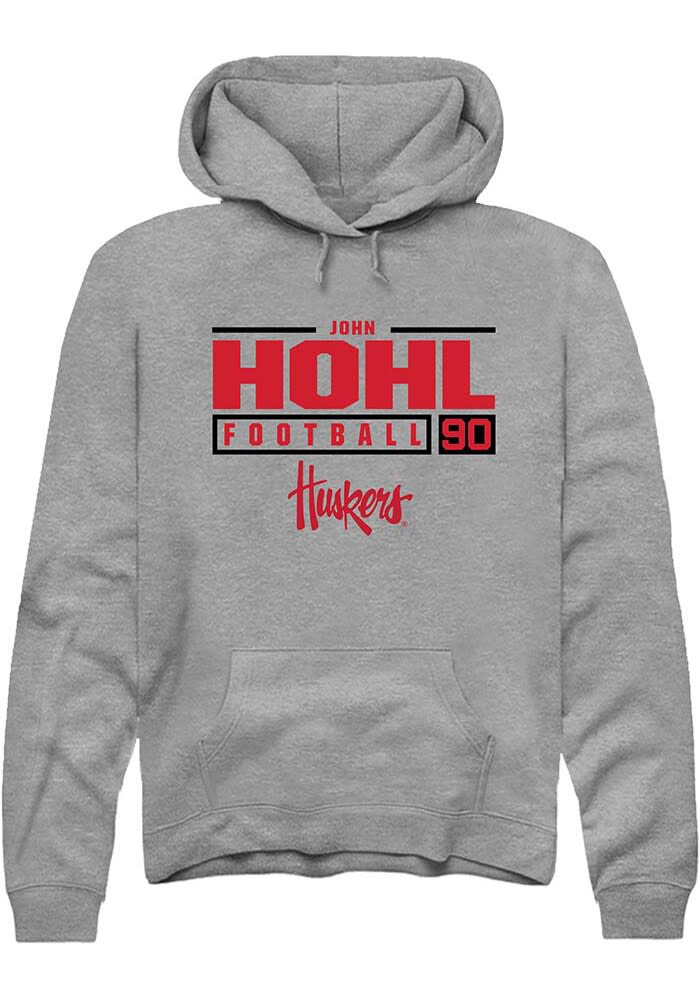 John Hohl Nebraska Cornhuskers Mens GRAPHITE NIL Stacked Box Hoodie ...