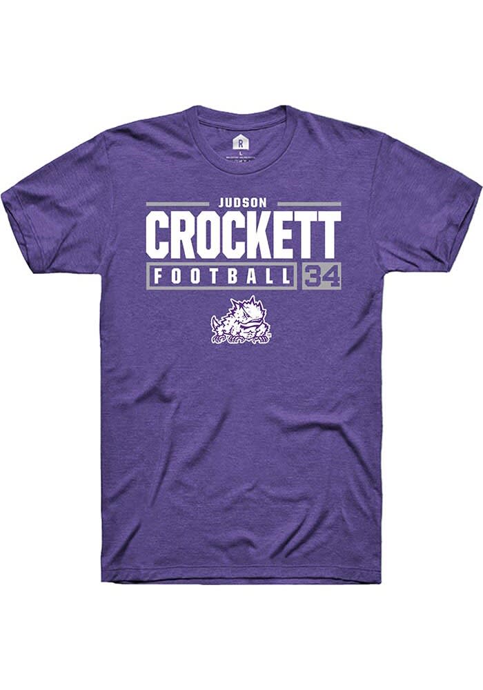Judson Crockett TCU Horned Frogs Rally PURPLE NIL Stacked Box Short ...