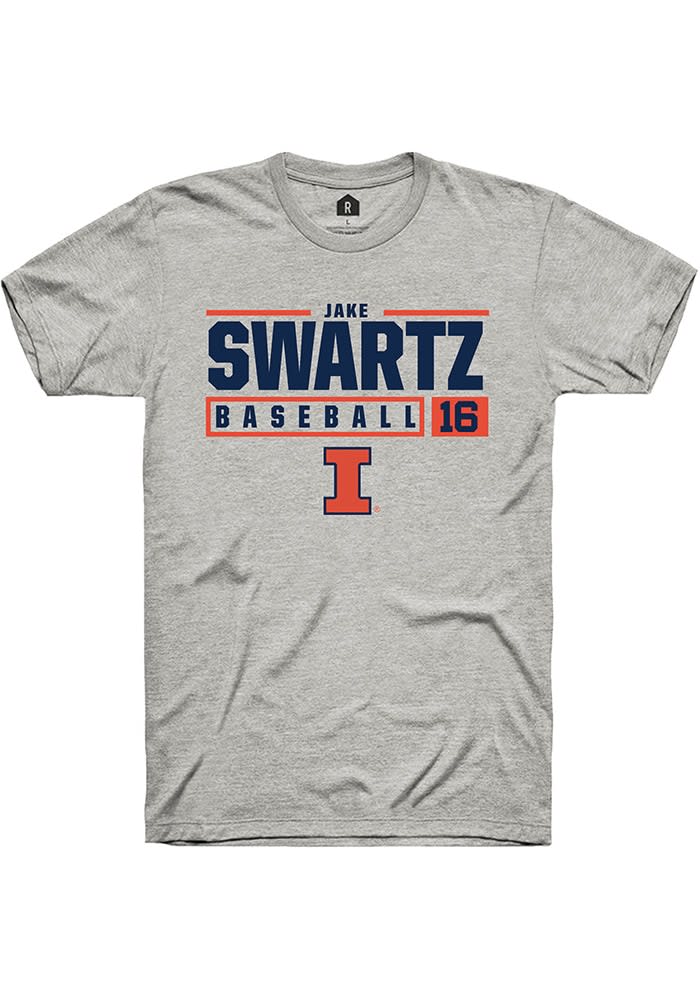 Jake Swartz ASH Illinois Fighting Illini NIL Stacked Box Short Sleeve T ...