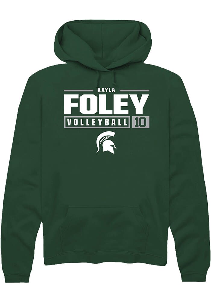 Kayla Foley Michigan State Spartans Mens DARKGREEN NIL Stacked Box ...