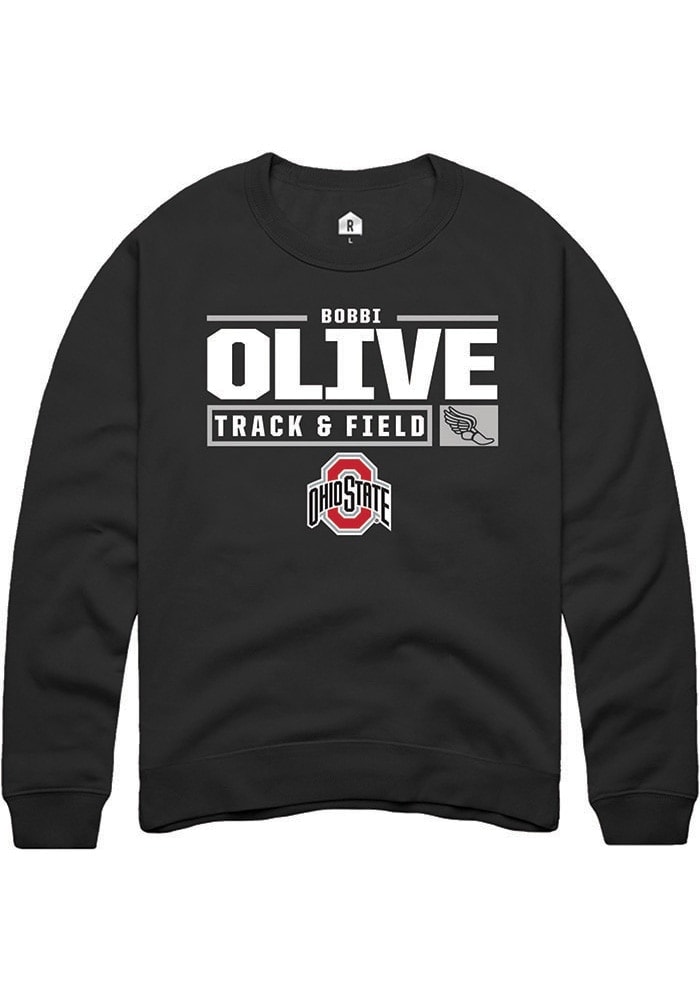 Bobbi Olive Ohio State Buckeyes Mens BLACK NIL Stacked Box Crew ...