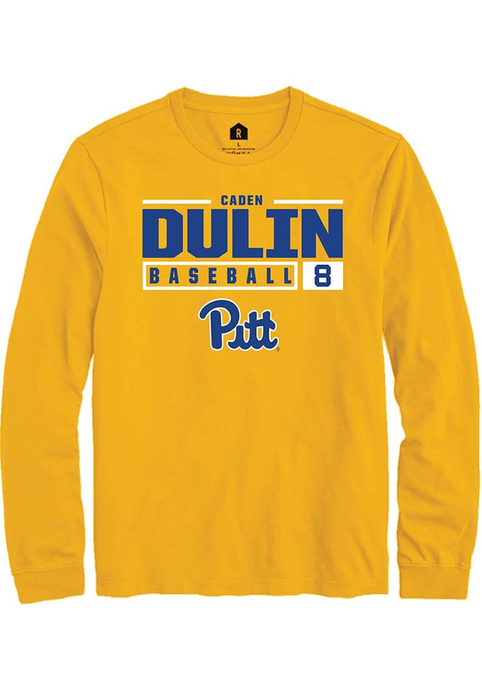 Caden Dulin Pitt Panthers Rally GOLD NIL Stacked Box Long Sleeve T ...