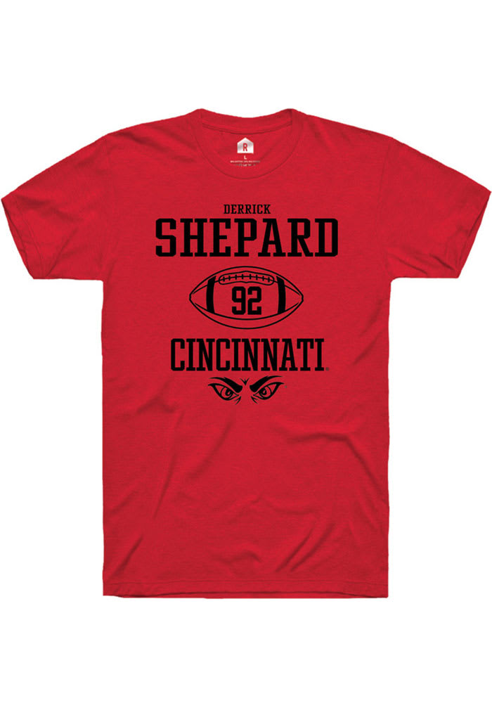 Derrick Shepard Red Cincinnati Bearcats NIL Sport Icon Short Sleeve T ...