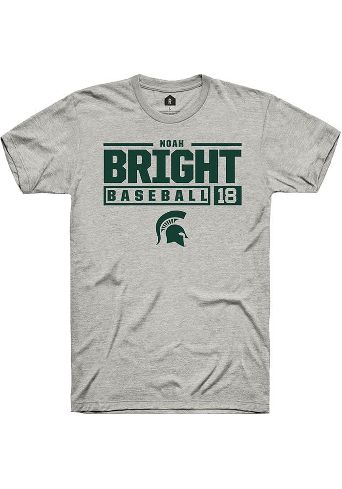 Noah Bright Michigan State Spartans Rally ASH NIL Stacked Box Short ...