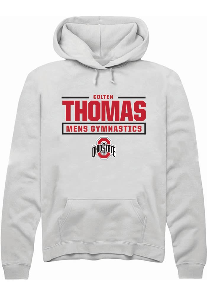 Colten Thomas Mens White Ohio State Buckeyes NIL Stacked Box Hoodie ...