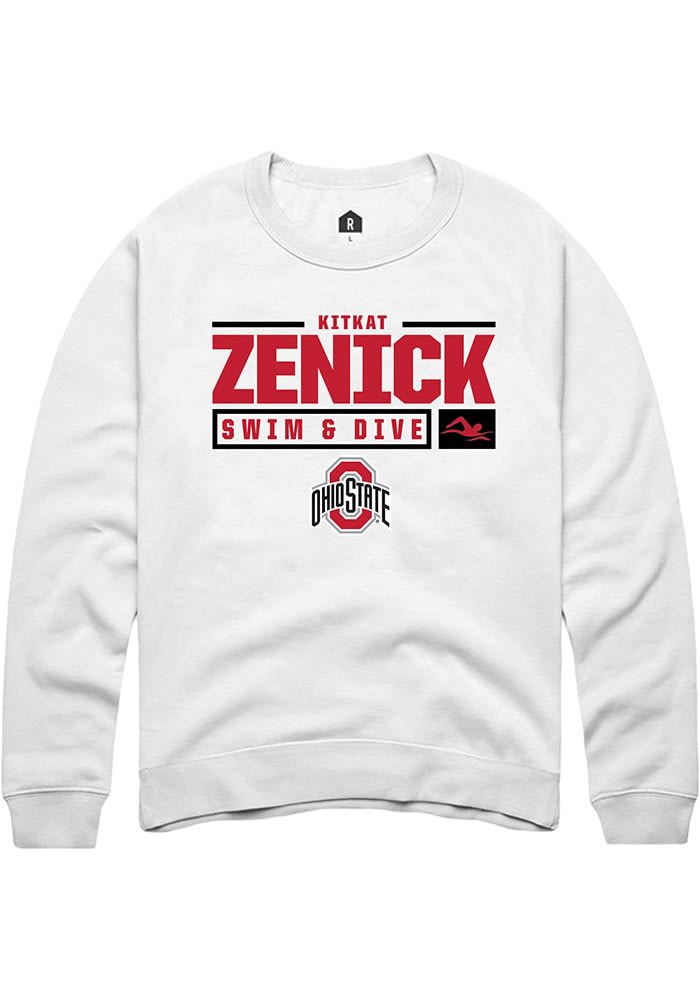 KitKat Zenick Ohio State Buckeyes Mens White NIL Stacked Box Crew ...