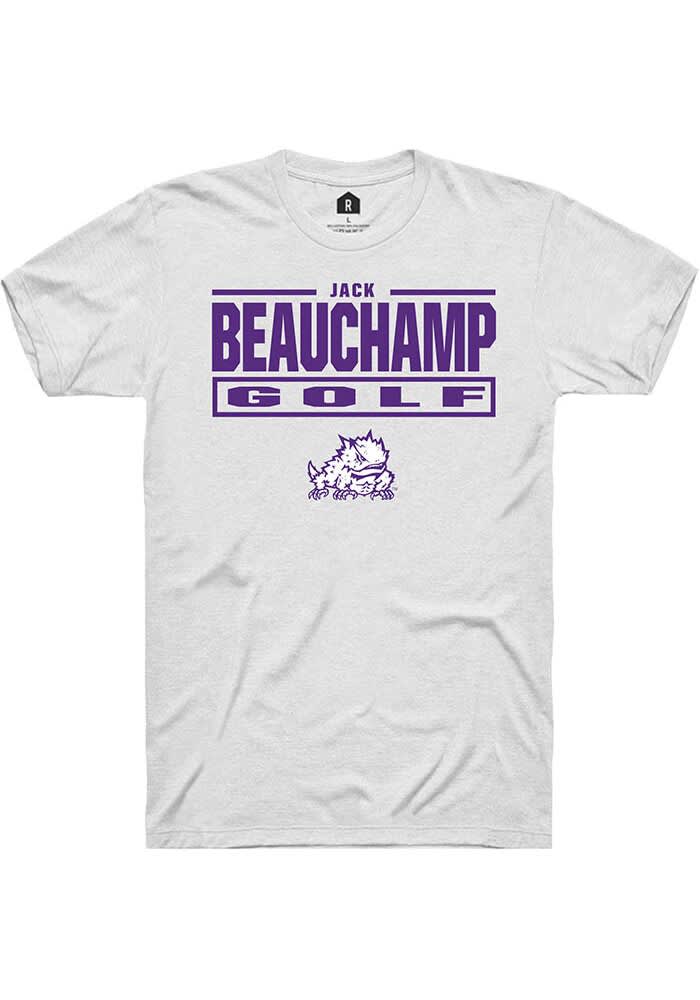 Jack Beauchamp TCU Horned Frogs Rally White NIL Stacked Box Short ...