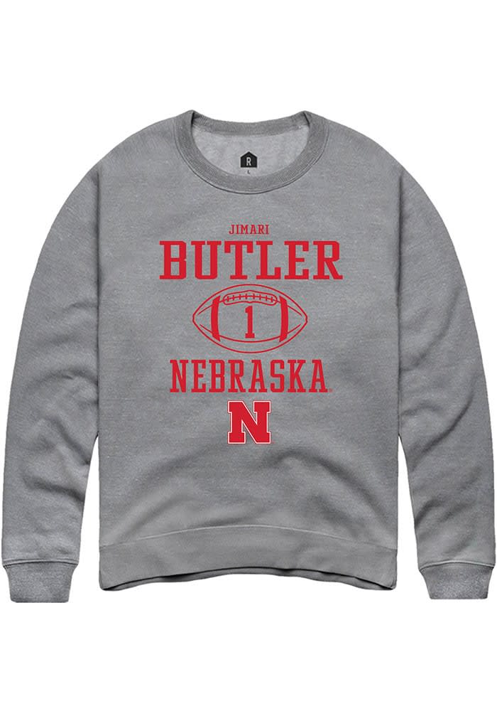 Jimari Butler Mens GRAPHITE Nebraska Cornhuskers Football NIL Sport ...