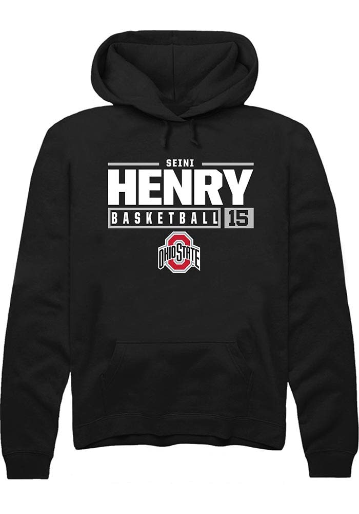 Seini Henry Ohio State Buckeyes Mens BLACK NIL Stacked Box Hoodie ...