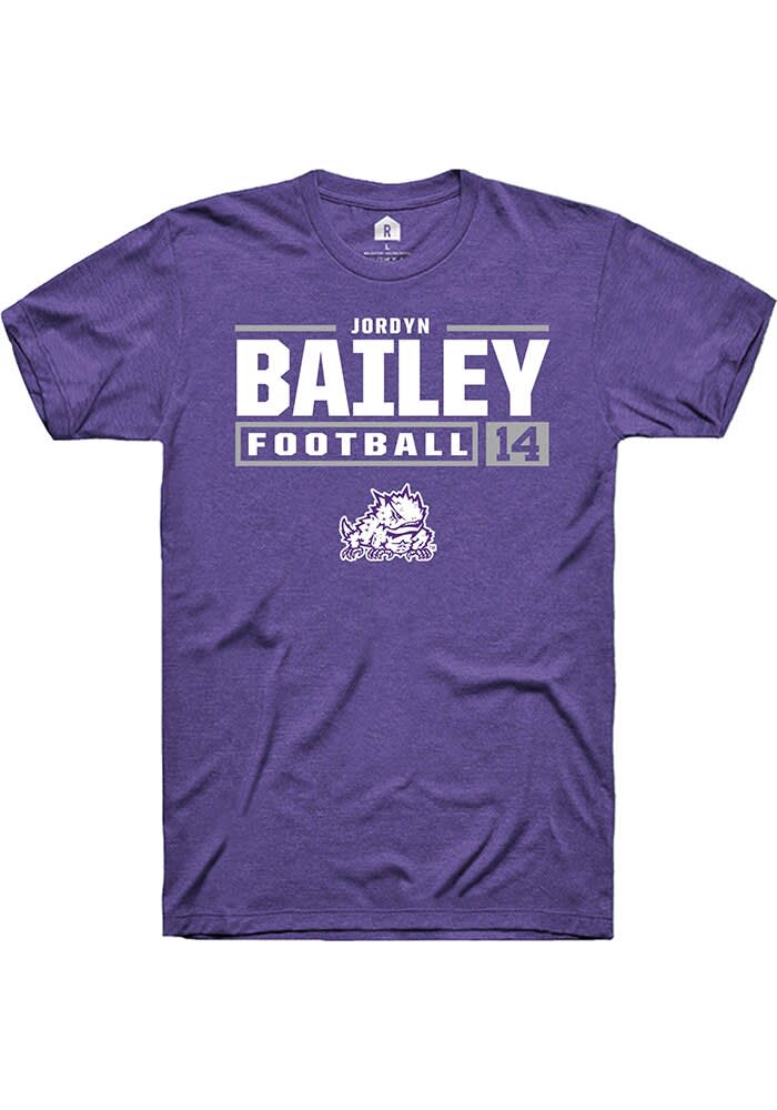 Jordyn Bailey TCU Horned Frogs Rally PURPLE NIL Stacked Box Short ...