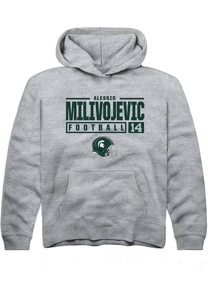 Alessio Milivojevic Youth SPORTGREY Michigan State Spartans NIL Stacked ...