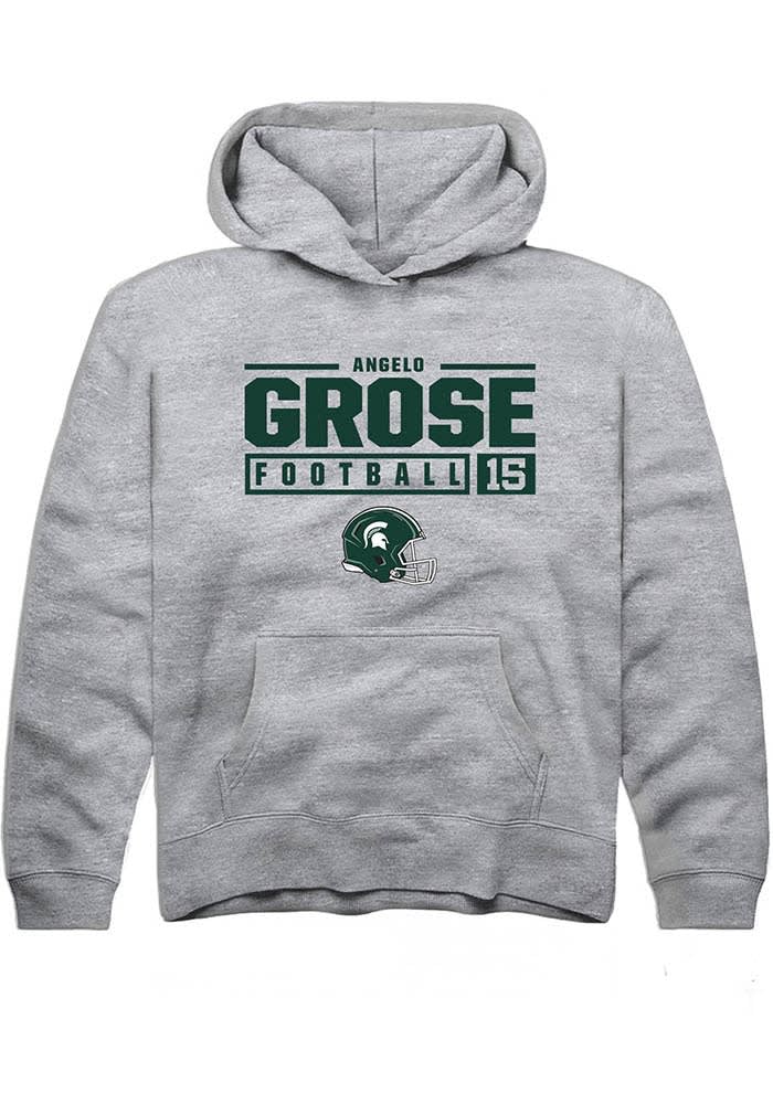 Angelo Grose Youth SPORTGREY Michigan State Spartans NIL Stacked Box ...