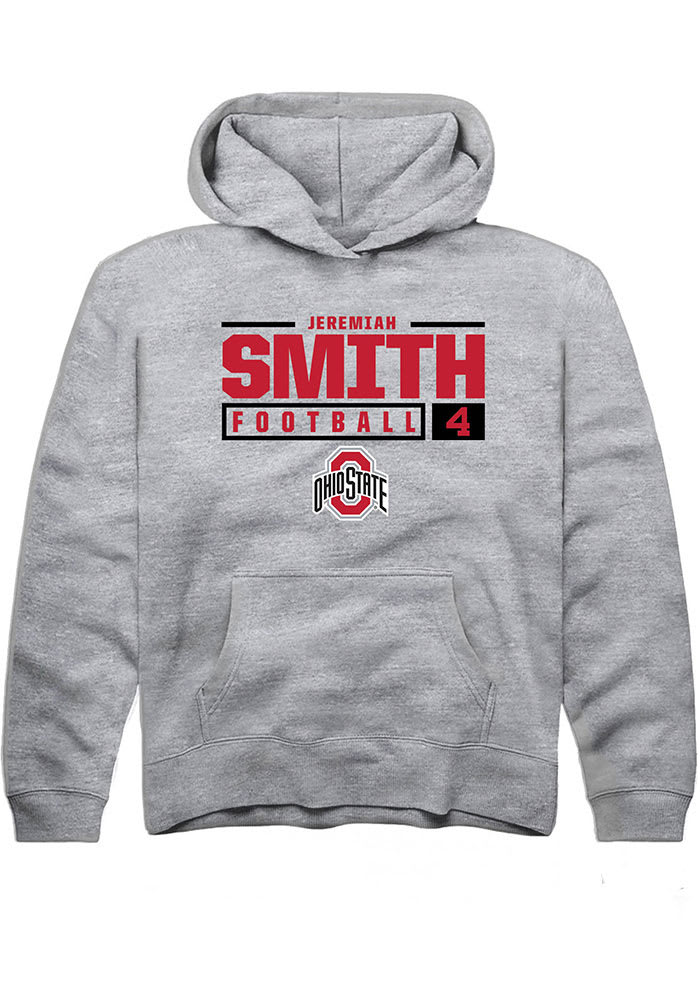 Jeremiah Smith Youth SPORTGREY Ohio State Buckeyes NIL Stacked Box Long ...