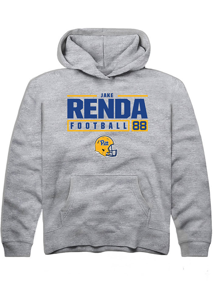 Jake Renda Youth SPORTGREY Pitt Panthers NIL Stacked Box Long Sleeve ...